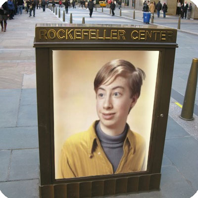 Photo effects. Ad near Rockfeller center