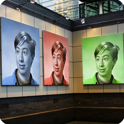 Photo effects. Exhibition in the art gallery