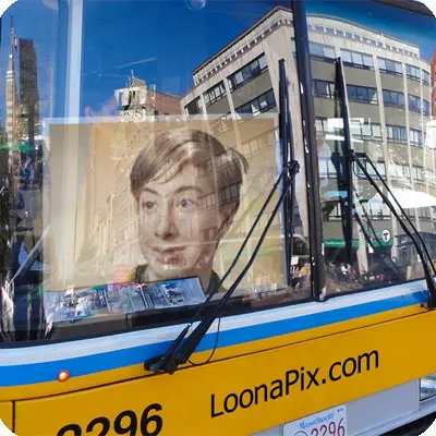 Photo effects. First place in bus