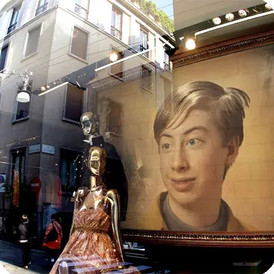 Photo effects. Originally decorated shopwindow