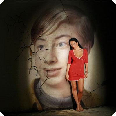 Photo effects. Mysterious attractive girl