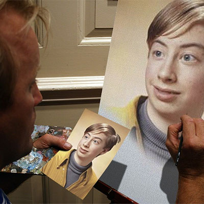 Photo effects. Photo on the canvas