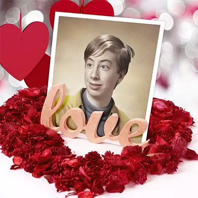 Photo effects. Hearts on Valentine's Day