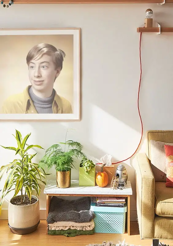 Photo effects. Warm colors in interior