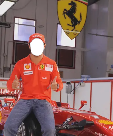 Face effects. Formula 1. Felipe Massa Ferrari team