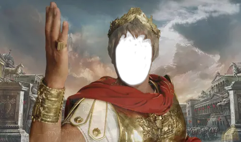 Efectos caras. Diga ave Cesar