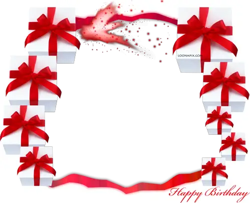 Photo frames. Red boxes