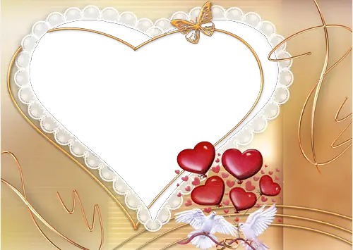 Photo frames. Doves of love