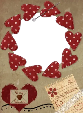 Photo frames. Valentine's day. Be my valentine
