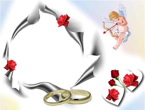 Photo frames. Wedding angel