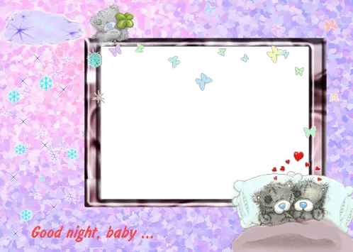 Photo frames. Good night, my little baby