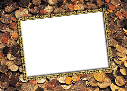 Photo frames. Money is money