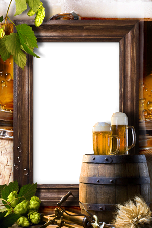 Photo frames. Beer for friends