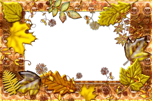 Photo frames. Autumnal leaf fall