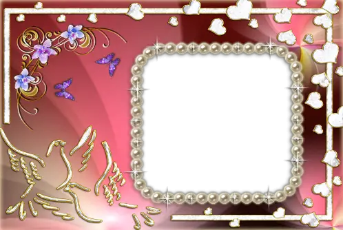 Photo frames. Animated hearts