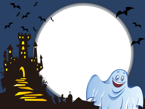 Photo frames. Smiling Halloween ghost