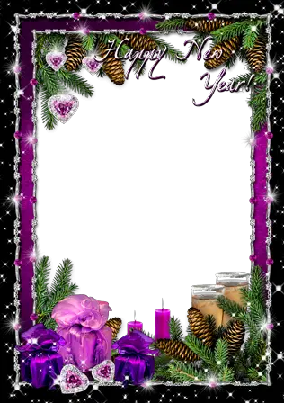 Photo frames. New year's shine