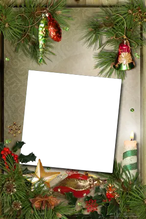 Photo frames. Bright New year's decorations