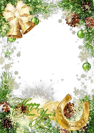 Photo frames. Horseshoe for good luck in the New Year
