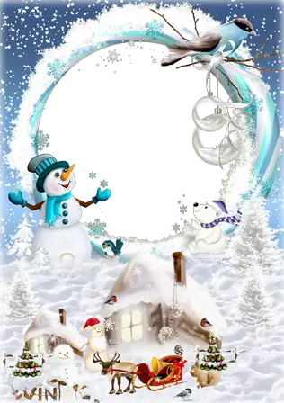 Photo frames. Winter it's time to fun