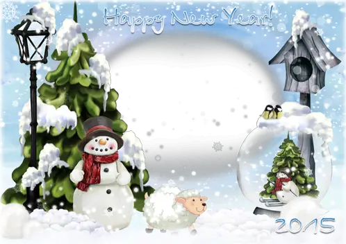 Photo frames. Winter snowdrifts