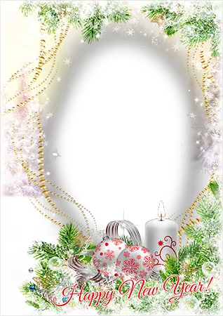 Photo frames. Lights of New Year