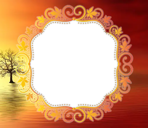 Photo frames. Beauty of sunset