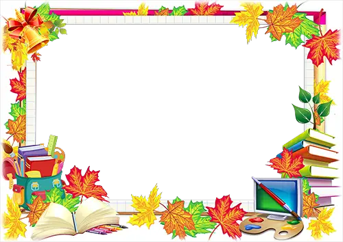 Photo frames. School is waiting for children