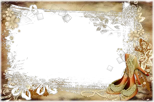 Photo frames. Beautiful womens shoes