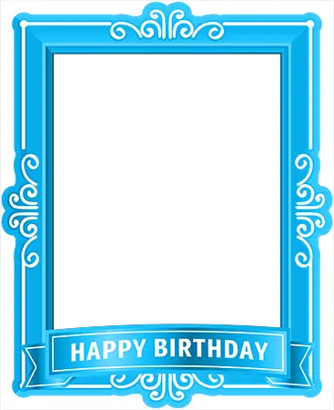 Photo frames. Blue Birthday Frame